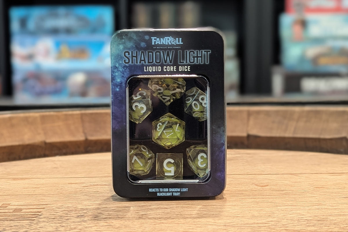 FanRoll: Shadow Light Liquid Core - 7 Piece Polyhedral Dice Set ...